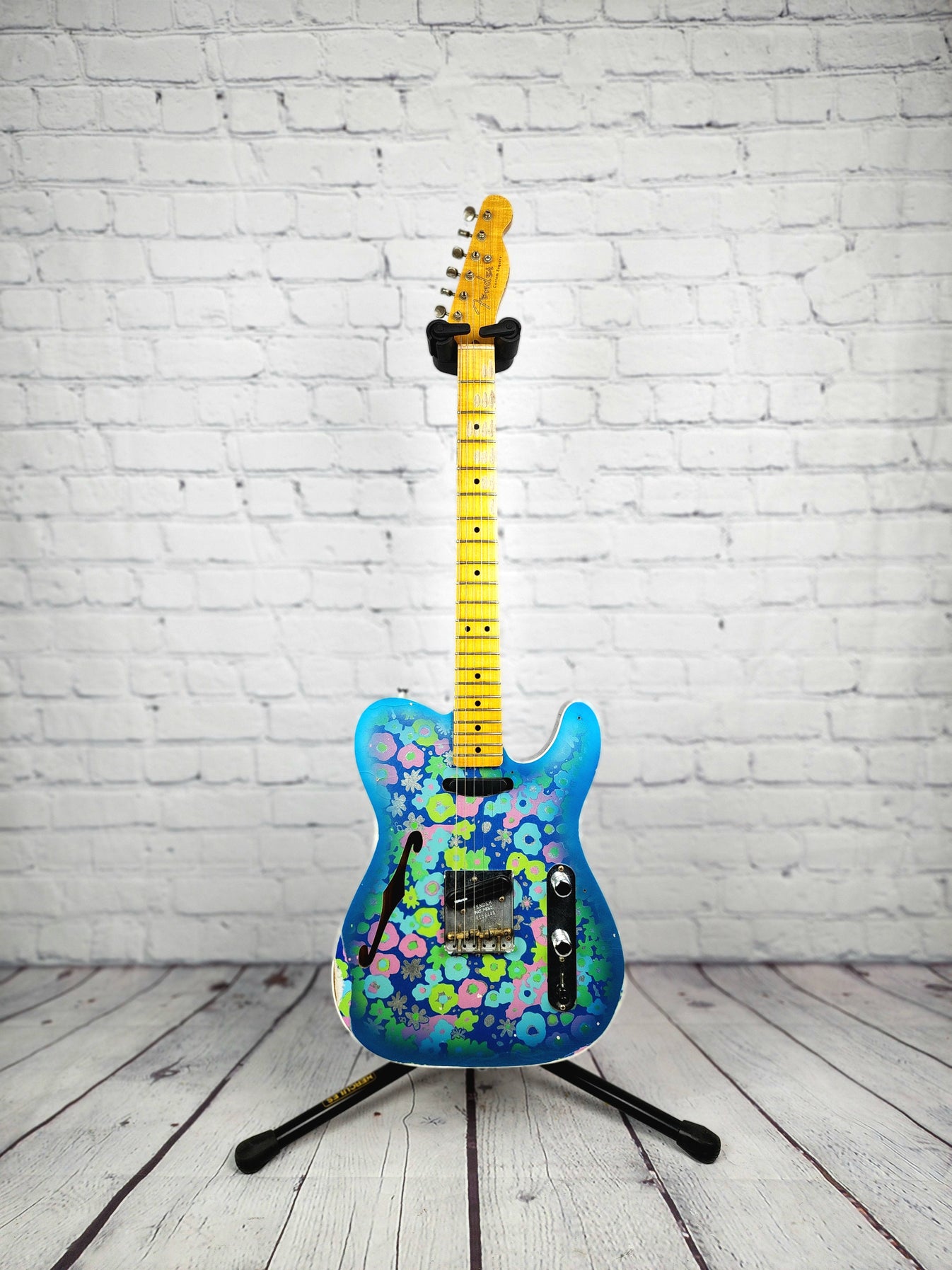 USED Fender Custom Shop LTD Roasted Pine Double Esquire Thinline Relic ...