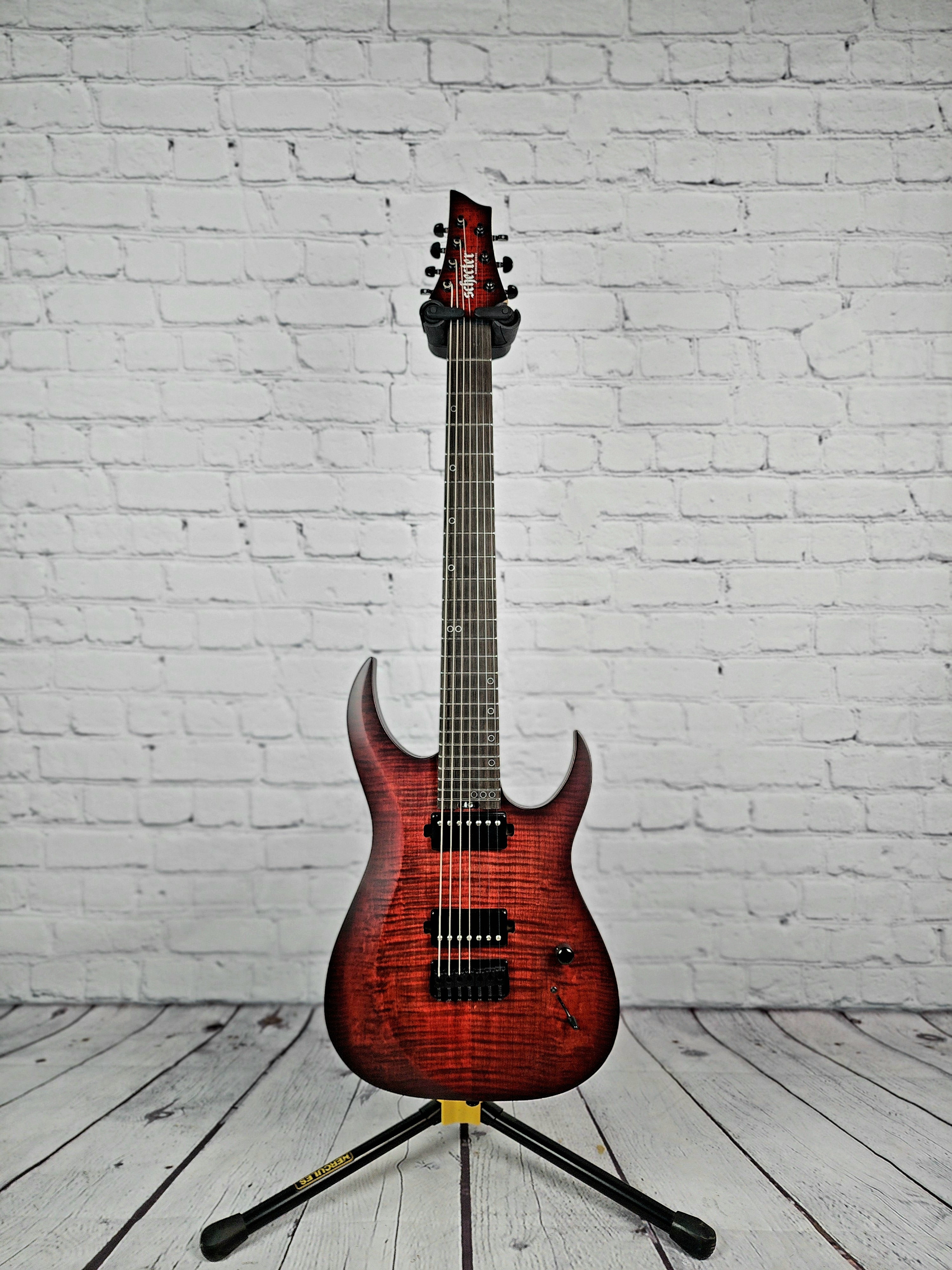 Schecter Sunset 7 Extreme 7 String Electric Guitar Scarlet Burst ...