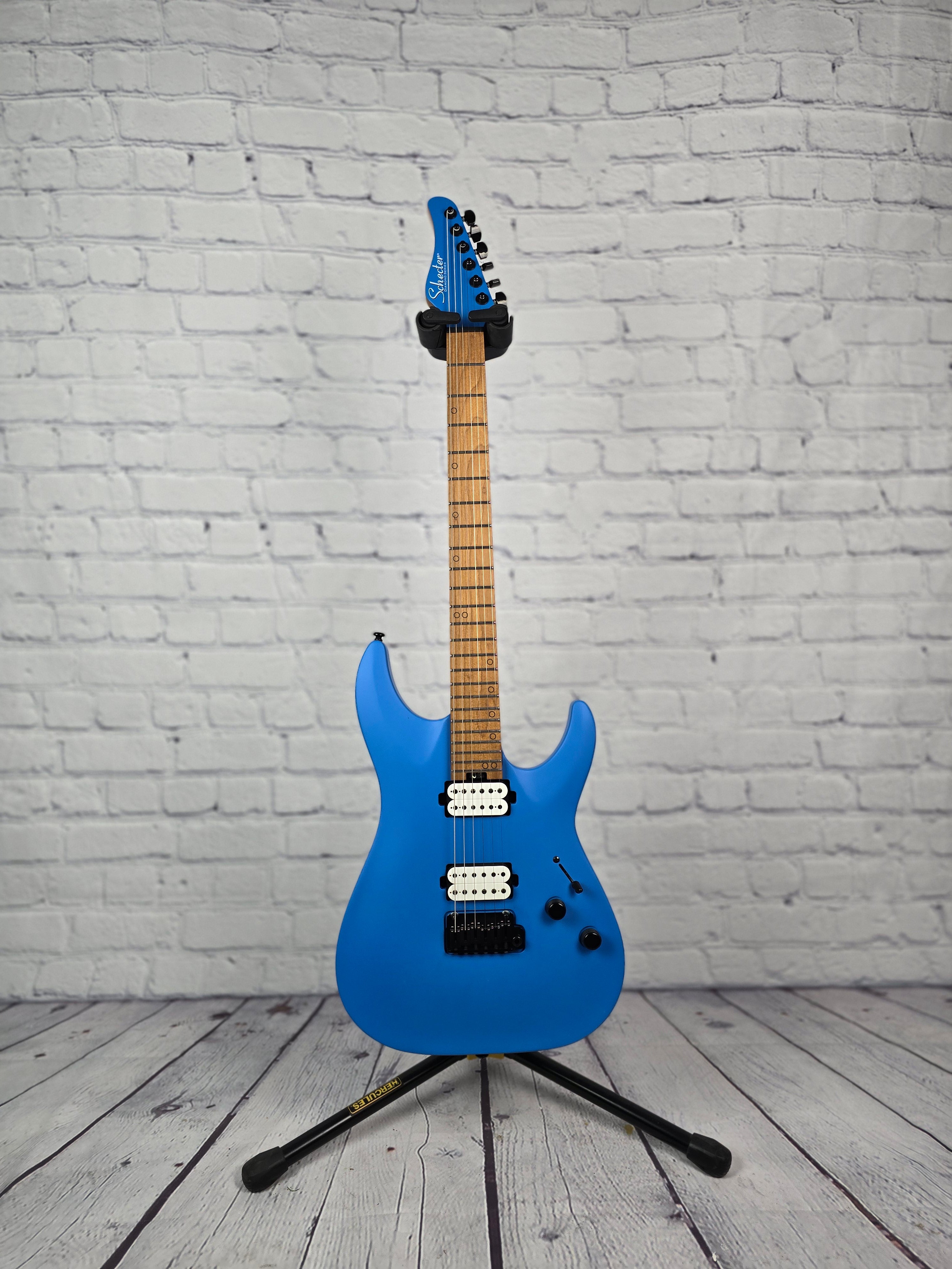 Schecter Aaron Marshall AM-6 Tremolo Electric Guitar Satin Royal Sapph ...