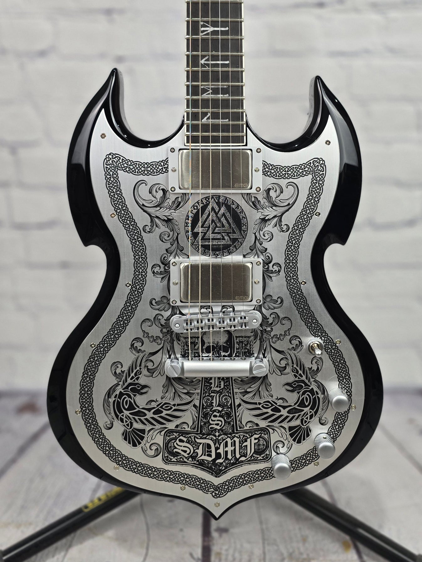 USED Schecter Wylde Audio Ironworks Barbarian 6 String Electric Guitar ...
