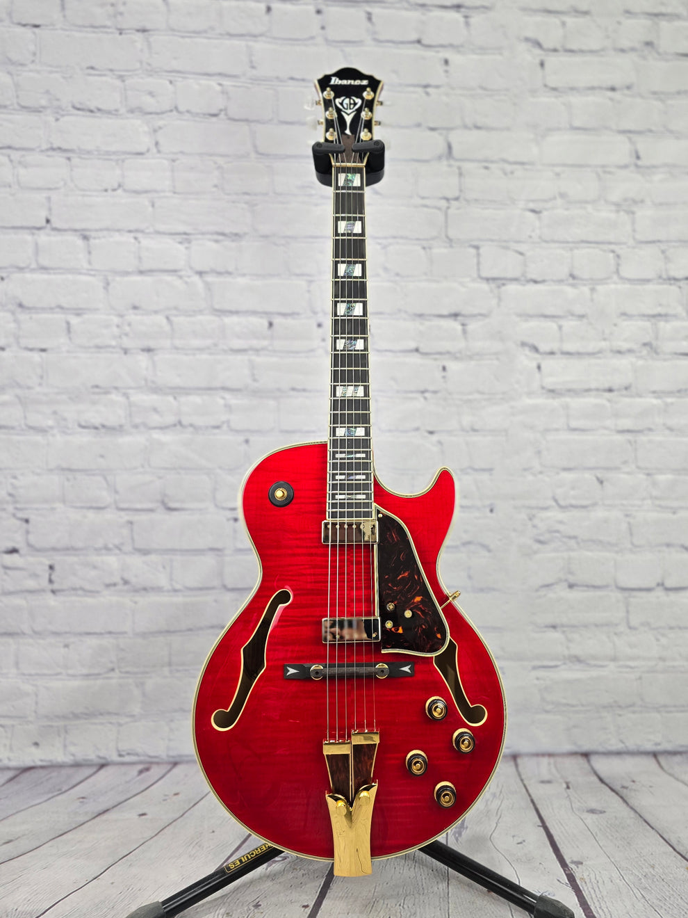 Ibanez GB10SEFM SRR George Benson Semi-Hollow Electric Guitar Sapphire ...