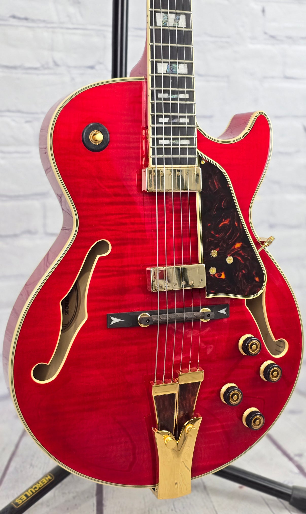 Ibanez GB10SEFM SRR George Benson Semi-Hollow Electric Guitar Sapphire ...