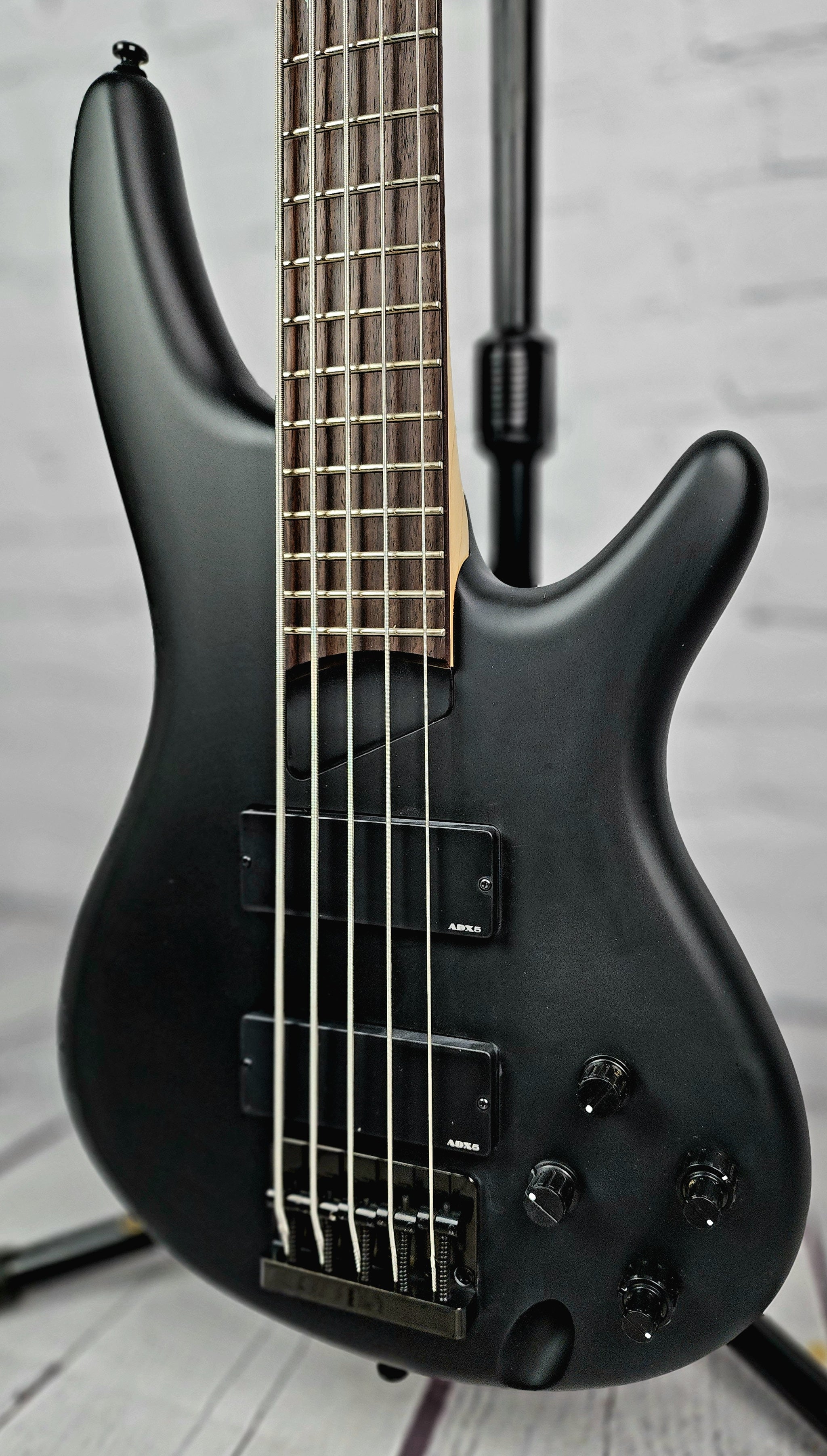 Ibanez K5 BKF Fieldy 5 String Bass Flat Black – Guitar Brando