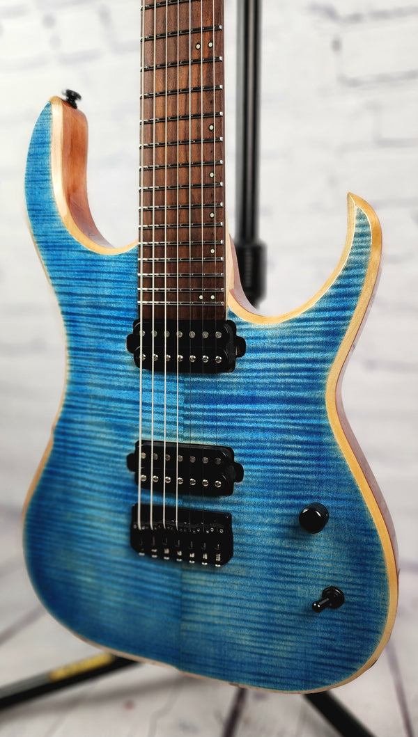 Charbonneau Guitars Scimtar 7S 7 String Electric Guitar Blue Denim ...